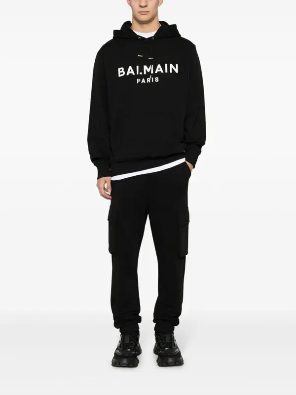 Balmain Logo-print Cotton Track Pants - Black