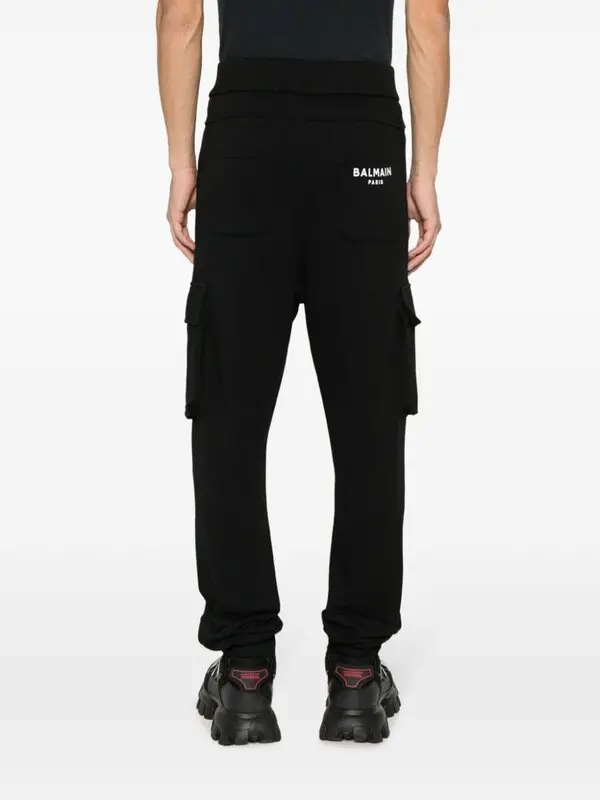 Balmain Logo-print Cotton Track Pants - Black