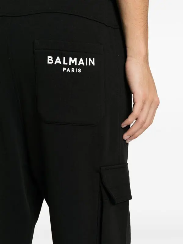 Balmain Logo-print Cotton Track Pants - Black