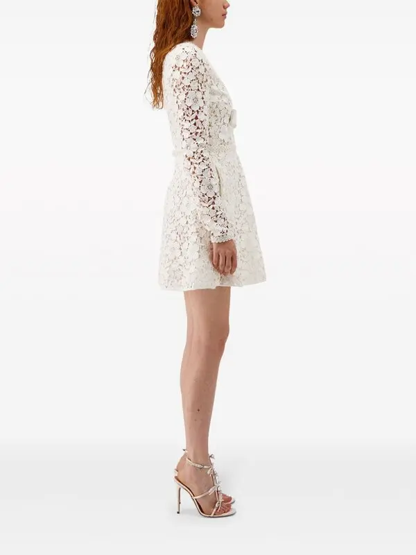giambattista valli white lace dress Giambattista Valli, Ivory Midi Dress in Macram Wedding Dress Save 35%