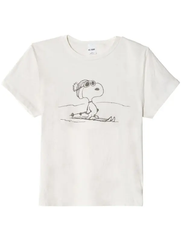 RE/DONE Classic Ski Snoopy-print T-shirt