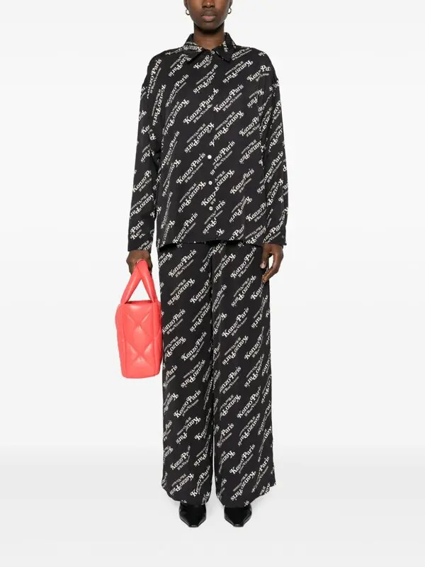 Kenzo Logo-print Twill Trousers