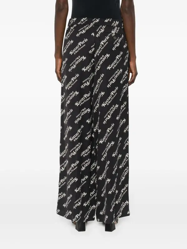 Kenzo Logo-print Twill Trousers