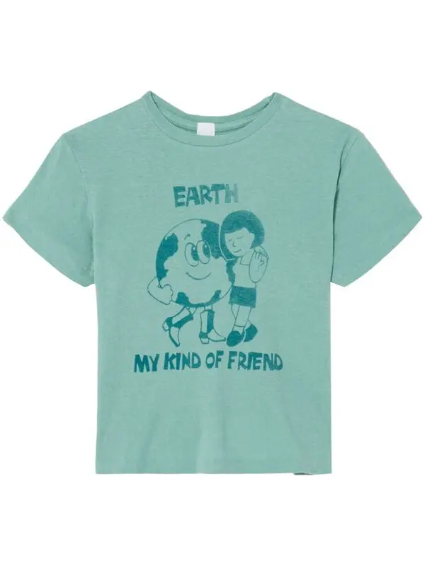 RE/DONE Classic Earth-print T-shirt