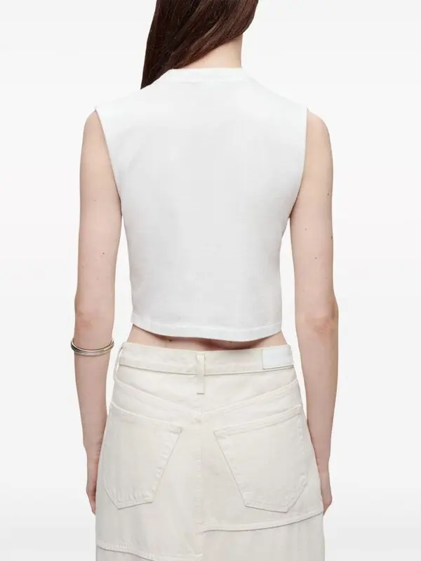RE/DONE Baby Muscle Cowboy-print Cropped Top