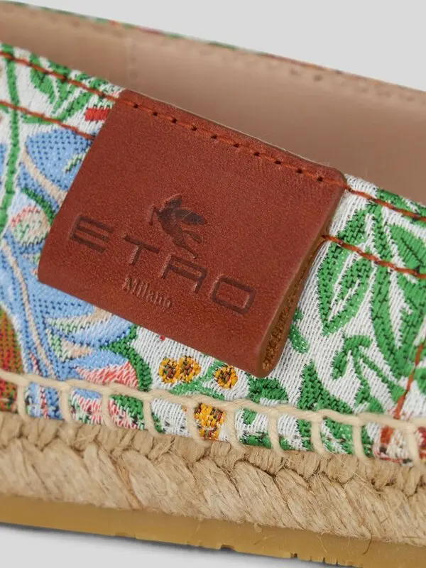 Etro Logo Appliqué Floral-embroidery Espadrilles