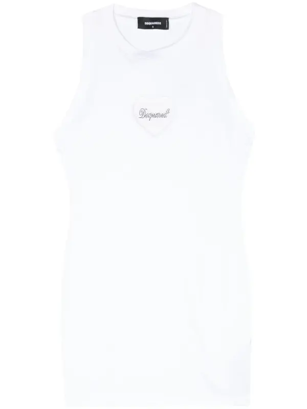 Dsquared2 Logo-embellished Mini Dress - White