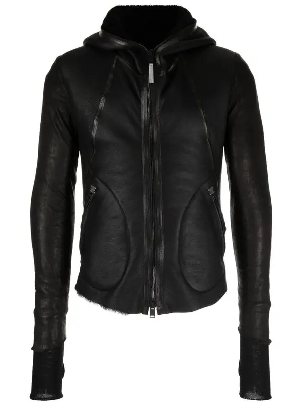 ISAAC SELLAM EXPERIENCE Hooded Leather Jacket