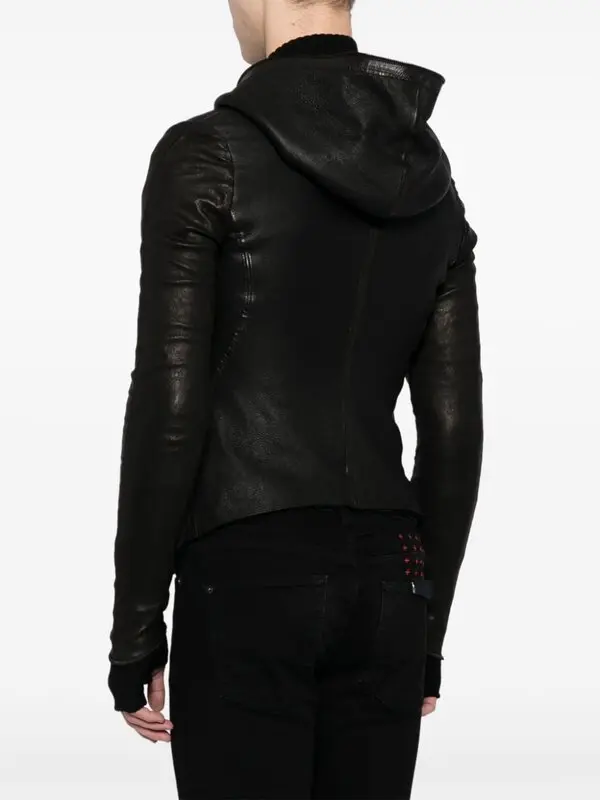 ISAAC SELLAM EXPERIENCE Hooded Leather Jacket