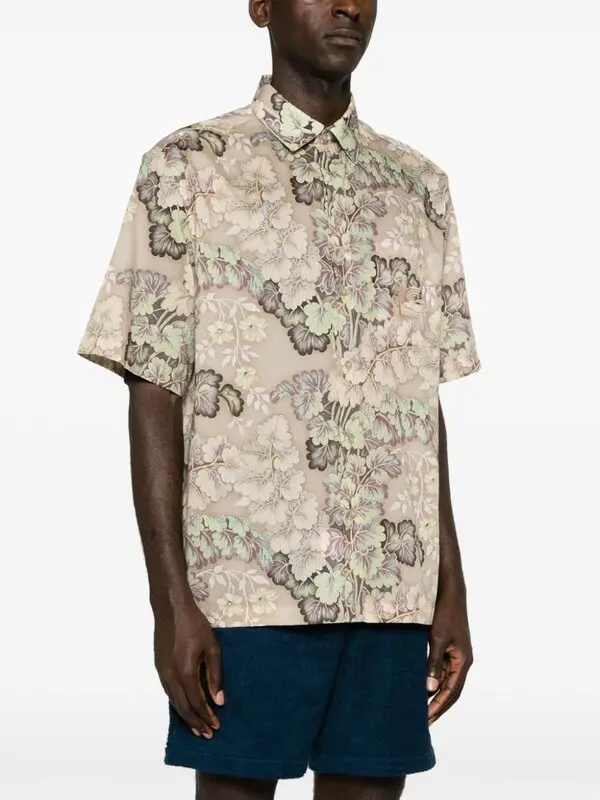 Etro Pegaso-embroidered Floral-motif Shirt
