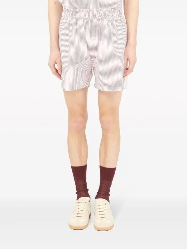 MAISON MARGIELA Striped Cotton Shorts