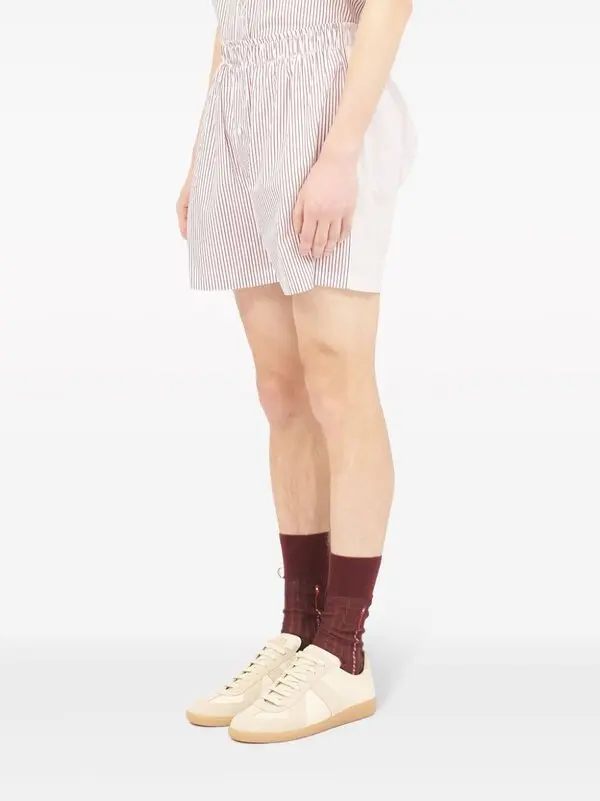 MAISON MARGIELA Striped Cotton Shorts