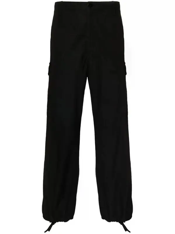 Kenzo Cotton Cargo Trousers - Black