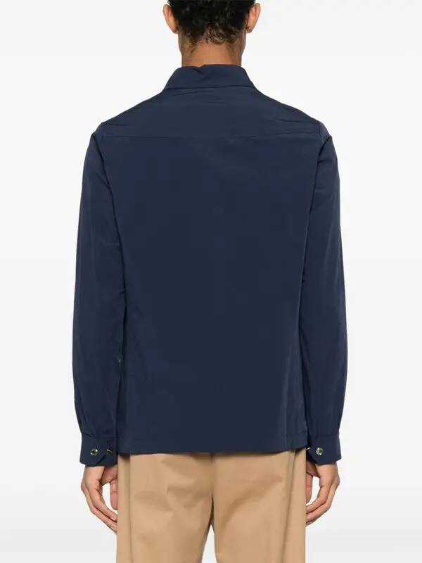 MOORER Long-sleeve Shirt Jacket - Blue