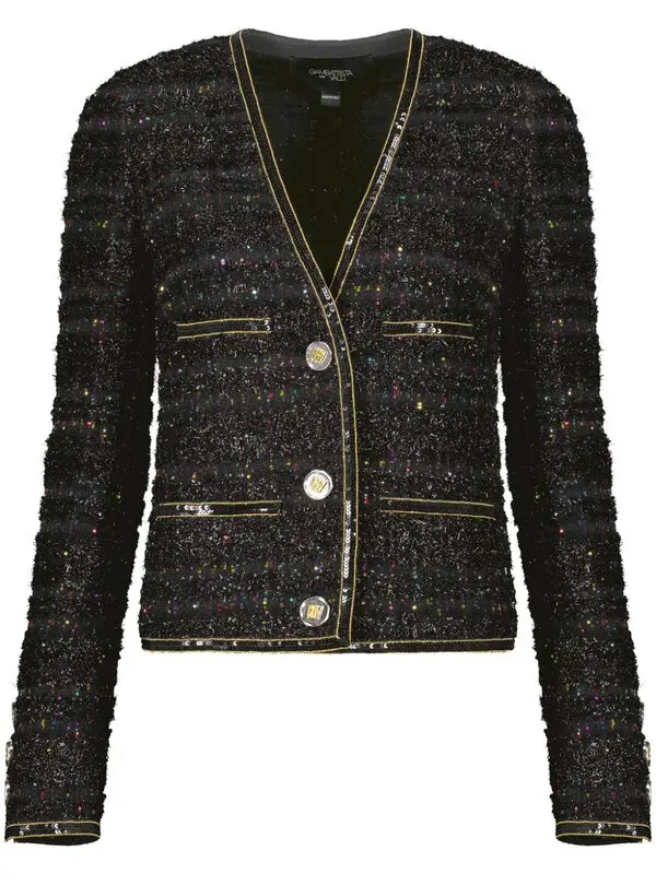 Giambattista Valli Sequin-embellished Tweed Jacket - Black