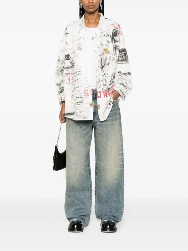 R13 D'arcy Wide-leg Jeans - Blue