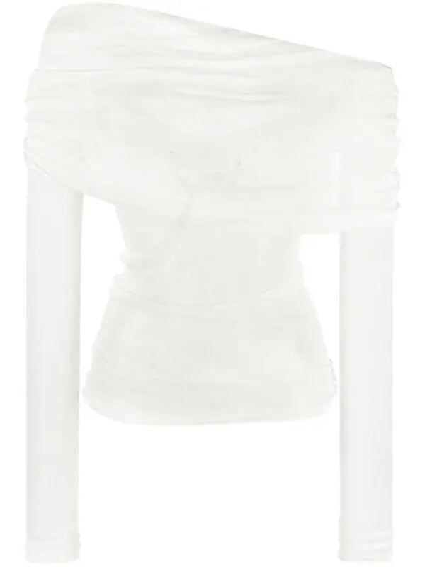 Christopher Esber Veiled Silk Top - White