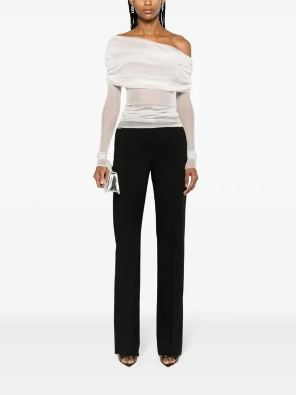Christopher Esber Veiled Silk Top - White