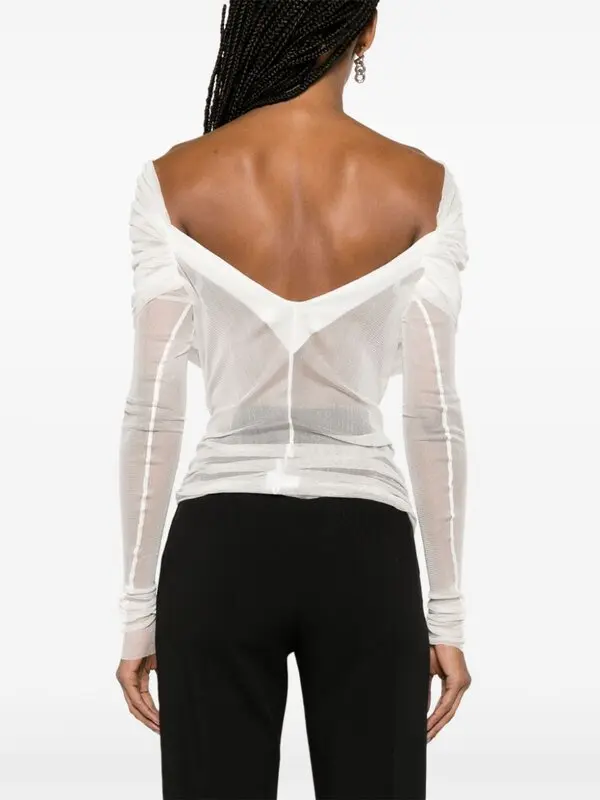 Christopher Esber Veiled Silk Top - White