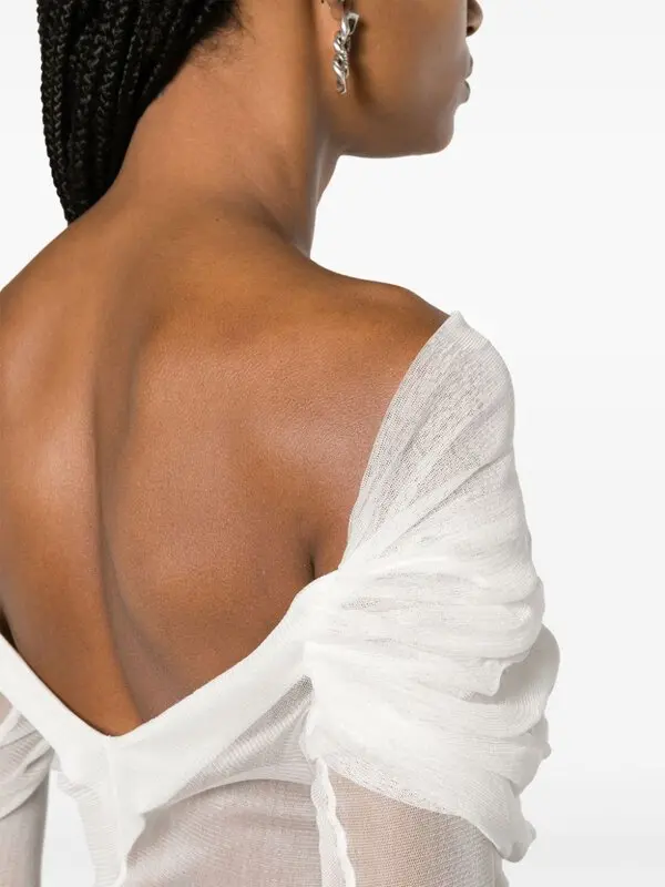 Christopher Esber Veiled Silk Top - White