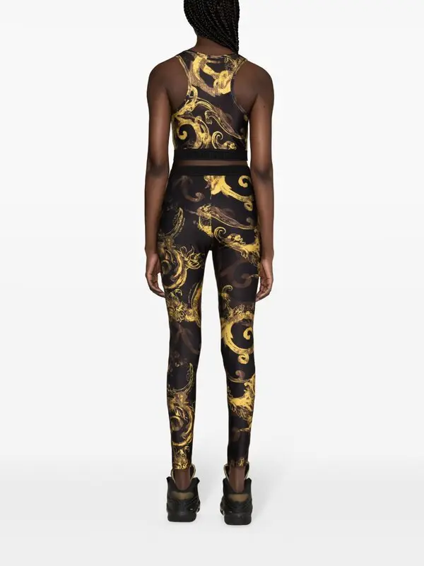 Versace Baroque-print Elasticated Leggings