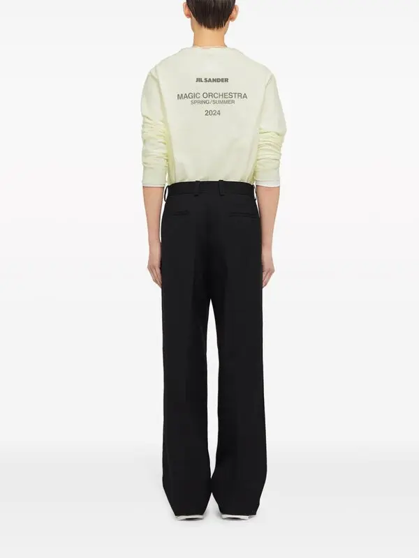JIL SANDER Tailored Wool Trousers - Black