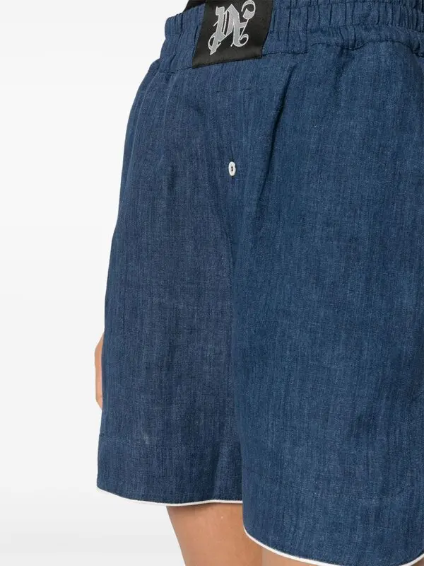 Palm Angels Monogram-motif Linen Boxer Shorts