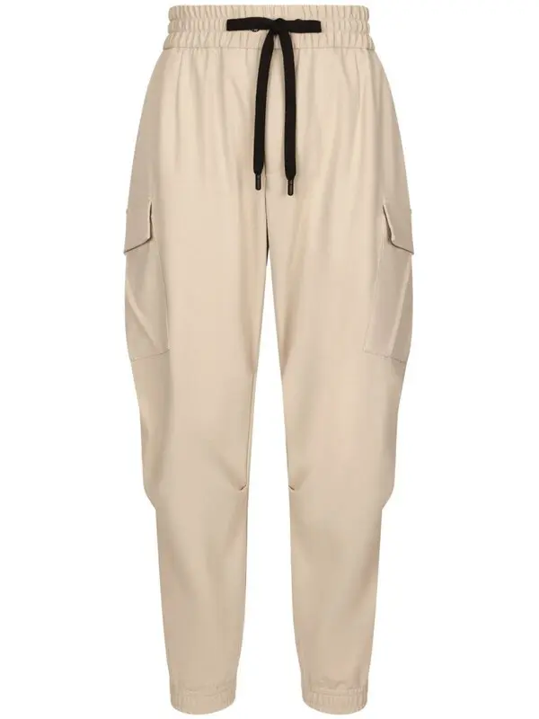 Dolce & Gabbana Logo-patch Drawstring Track Pants - Neutrals