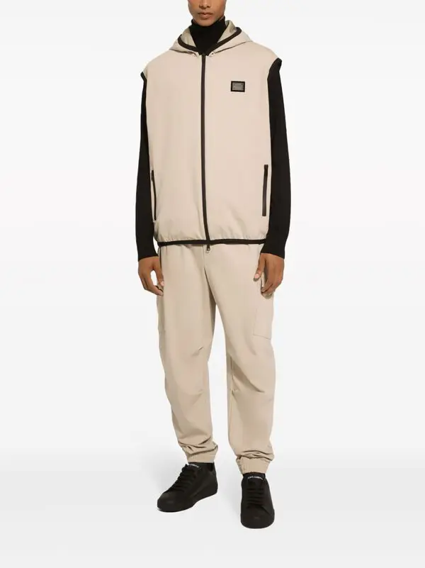 Dolce & Gabbana Logo-patch Drawstring Track Pants - Neutrals