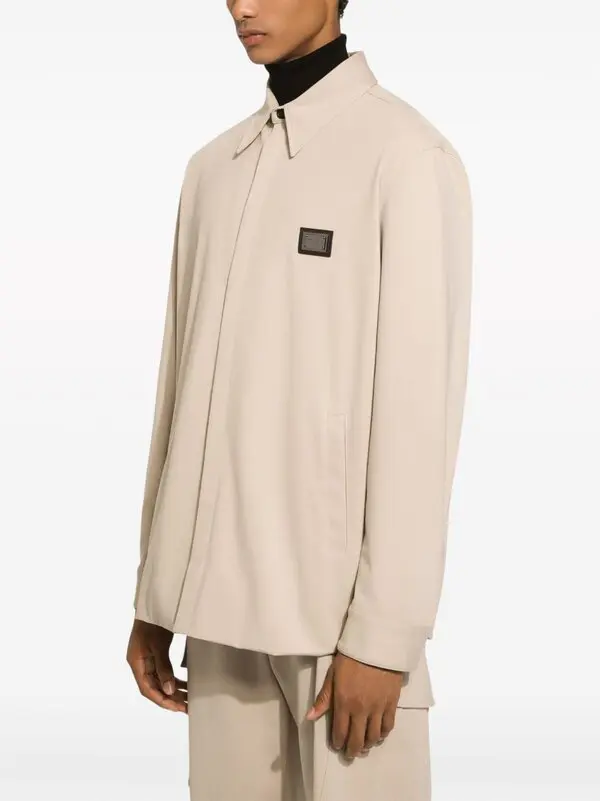 Dolce & Gabbana Logo-appliqué Shirt Jacket