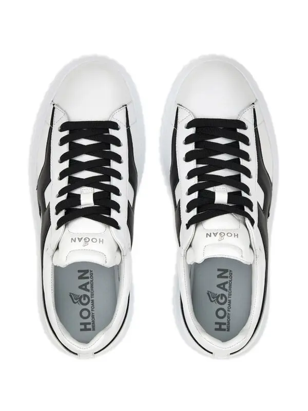 Hogan H-stripes Leather Sneakers - Neutrals