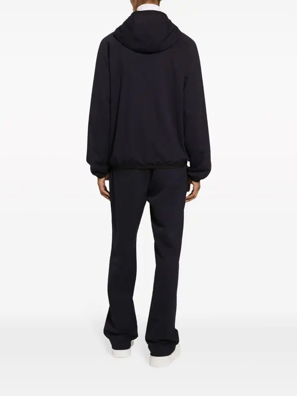 Dolce & Gabbana Logo-plaque Hooded Jacket - Blue