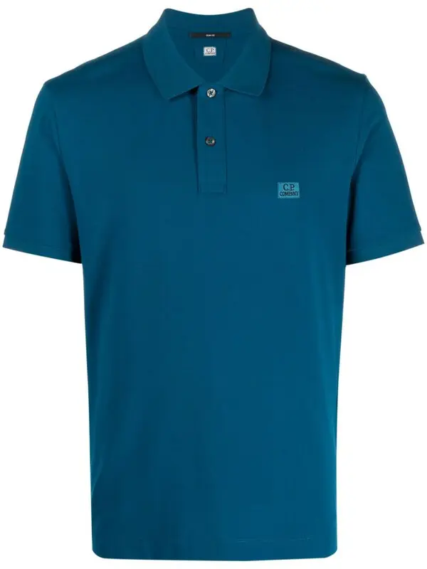 C.P. COMPANY Logo-patch Cotton Polo Shirt