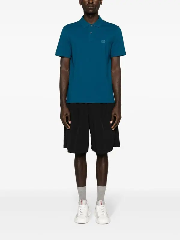 C.P. COMPANY Logo-patch Cotton Polo Shirt