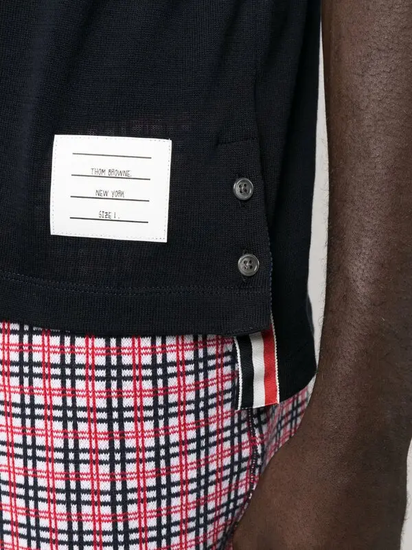 Thom Browne Rwb-stripe Polo Shirt - Blue
