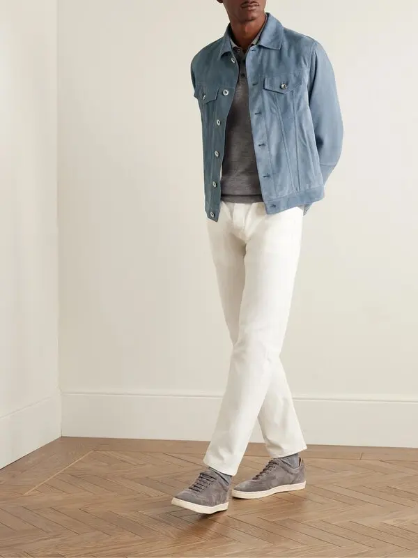Brunello Cucinelli Suede Trucker Jacket