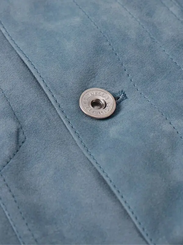 Brunello Cucinelli Suede Trucker Jacket