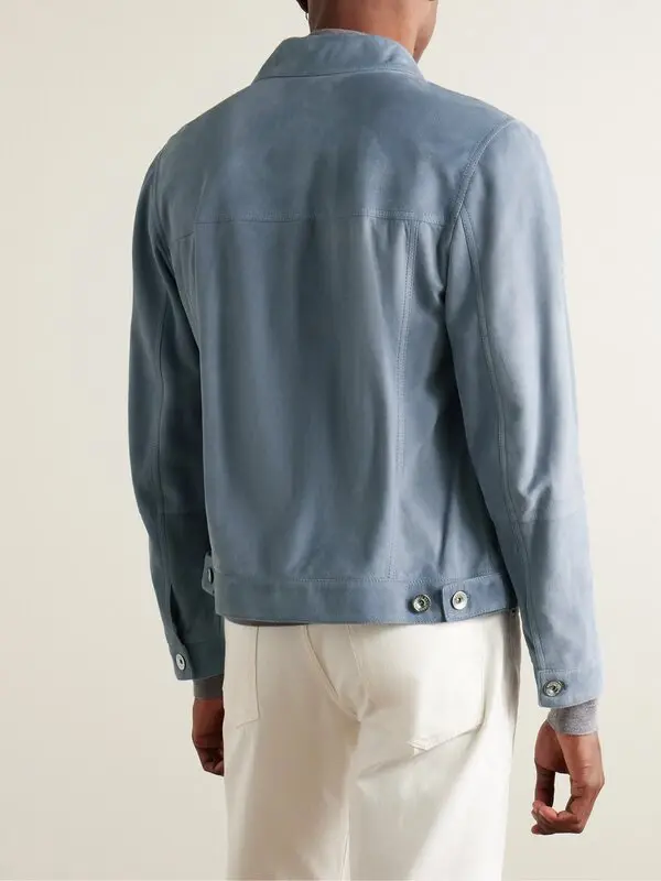 Brunello Cucinelli Suede Trucker Jacket