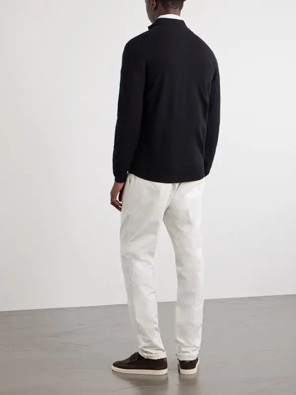 Brunello Cucinelli Cashmere Zip-up Sweater - Black
