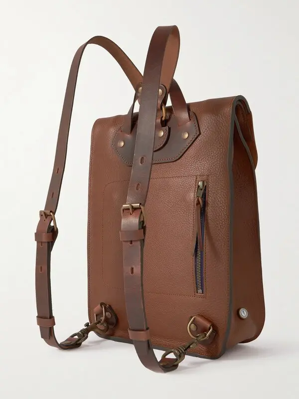 BLEU DE CHAUFFE Full-grain Leather Backpack