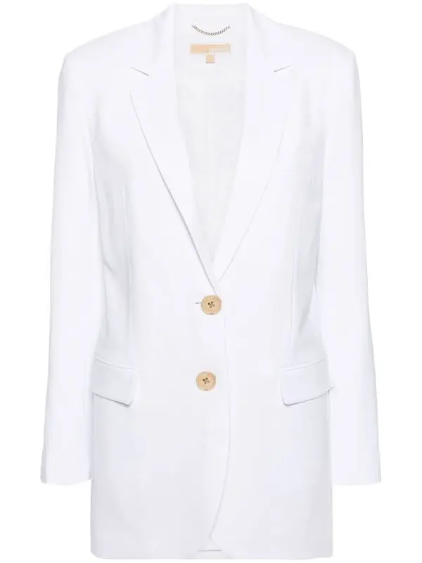 Michael Kors Crepe-texture Blazer - White