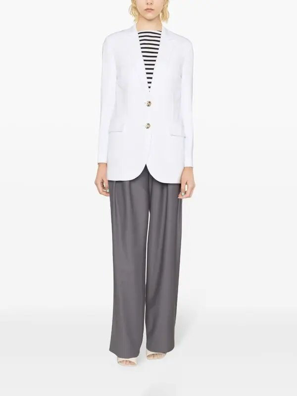 Michael Kors Crepe-texture Blazer - White