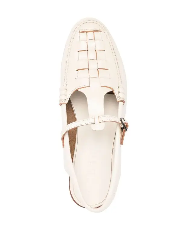 Hereu Roqueta Leather Mules - Neutrals
