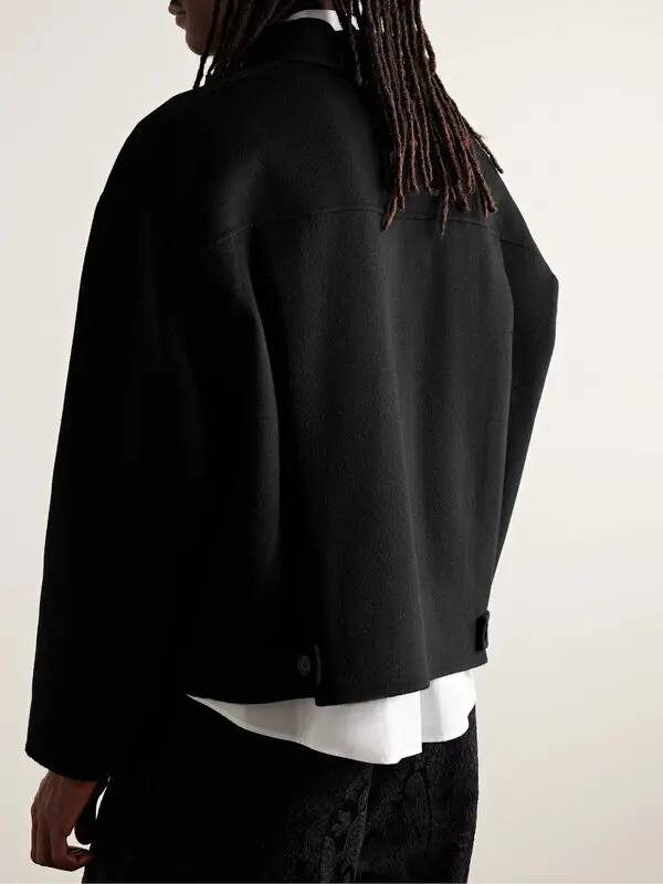 Acne Studios Doverio Wool-flannel Jacket - Black