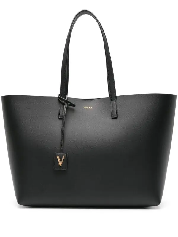 Versace Virtus Leather Tote Bag