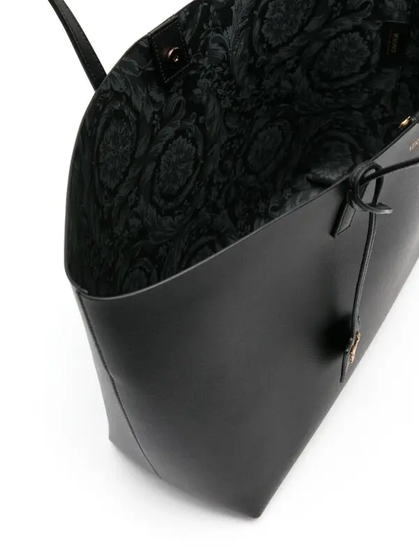 Versace Virtus Leather Tote Bag
