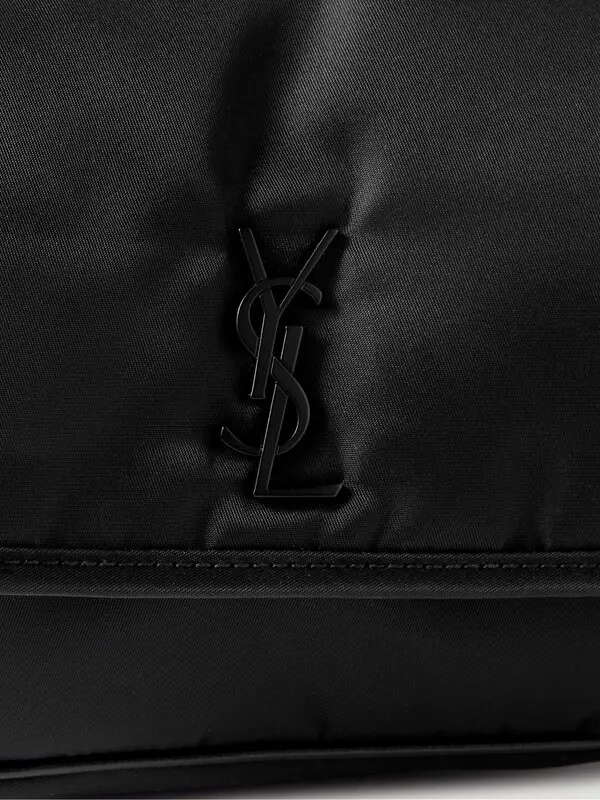Saint Laurent Niki Small Leather-trimmed Shell Messenger Bag