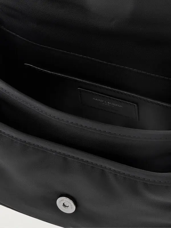 Saint Laurent Niki Small Leather-trimmed Shell Messenger Bag