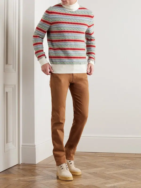 Loro Piana Fair Isle Cashmere Rollneck Sweater
