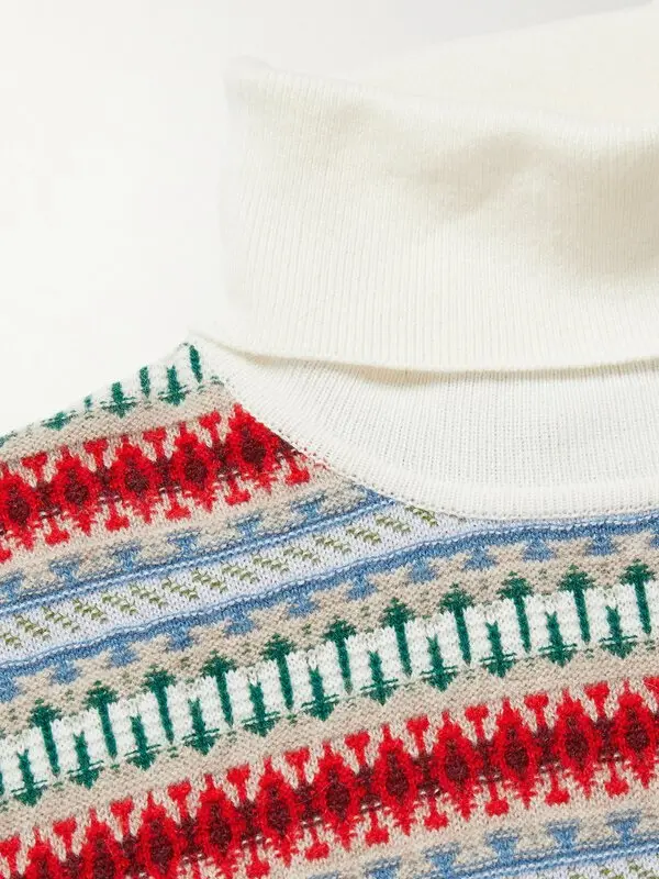 Loro Piana Fair Isle Cashmere Rollneck Sweater